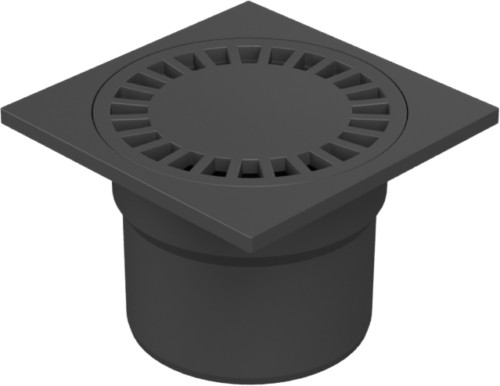 Floor drain with bottom outlet D110, BLACK - CHUDĚJ, s.r.o.