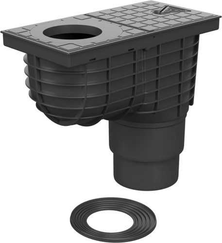 Bottom street drain, outlet D110/125, Standard - CHUDĚJ, s.r.o.