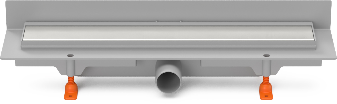 Linear. floor drain to wall side outlet, D40, 450 mm, Klasik grid gloss ...