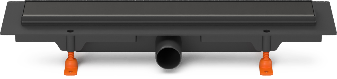 Linear. floor drain black side outlet, D40, 450 mm, Klasik grid black ...