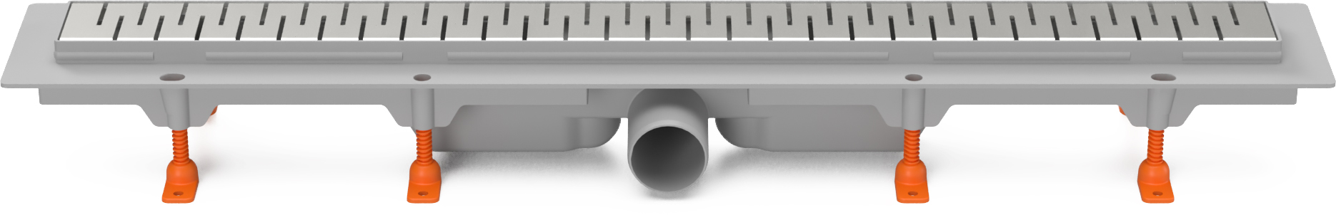 Linear. floor drain, side outlet D50, 650 mm, Medium grid matt - CHUDĚJ ...