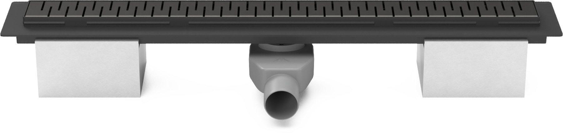 Linear floor drain with swivel siphon 360° - black - CHUDĚJ, s.r.o.