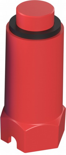 Dummy valve for forcing pipe (1/2″) - red (balení 10 ks) - CHUDĚJ, s.r.o.