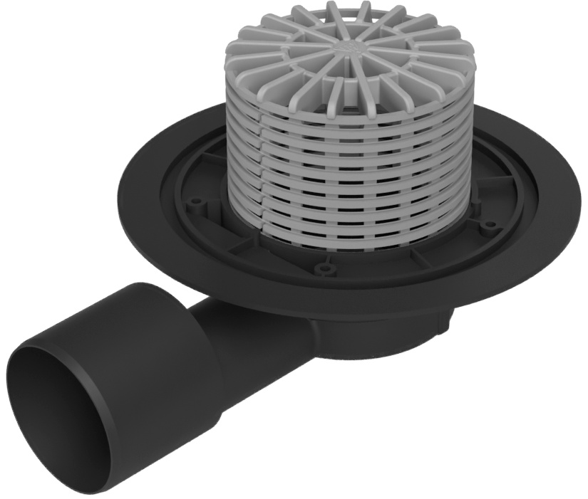 Terrace drain with side outlet D50/75 - CHUDĚJ, s.r.o.