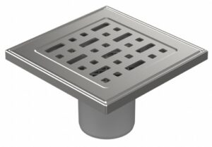 Floor drain with direct outlet D50, grid FACE - CHUDĚJ, s.r.o.