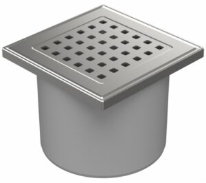 Floor drain with direct outlet D110, stainless steel frame, grid GATE 5 ...