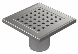 Floor drain with direct outlet D50, grid GATE - CHUDĚJ, s.r.o.